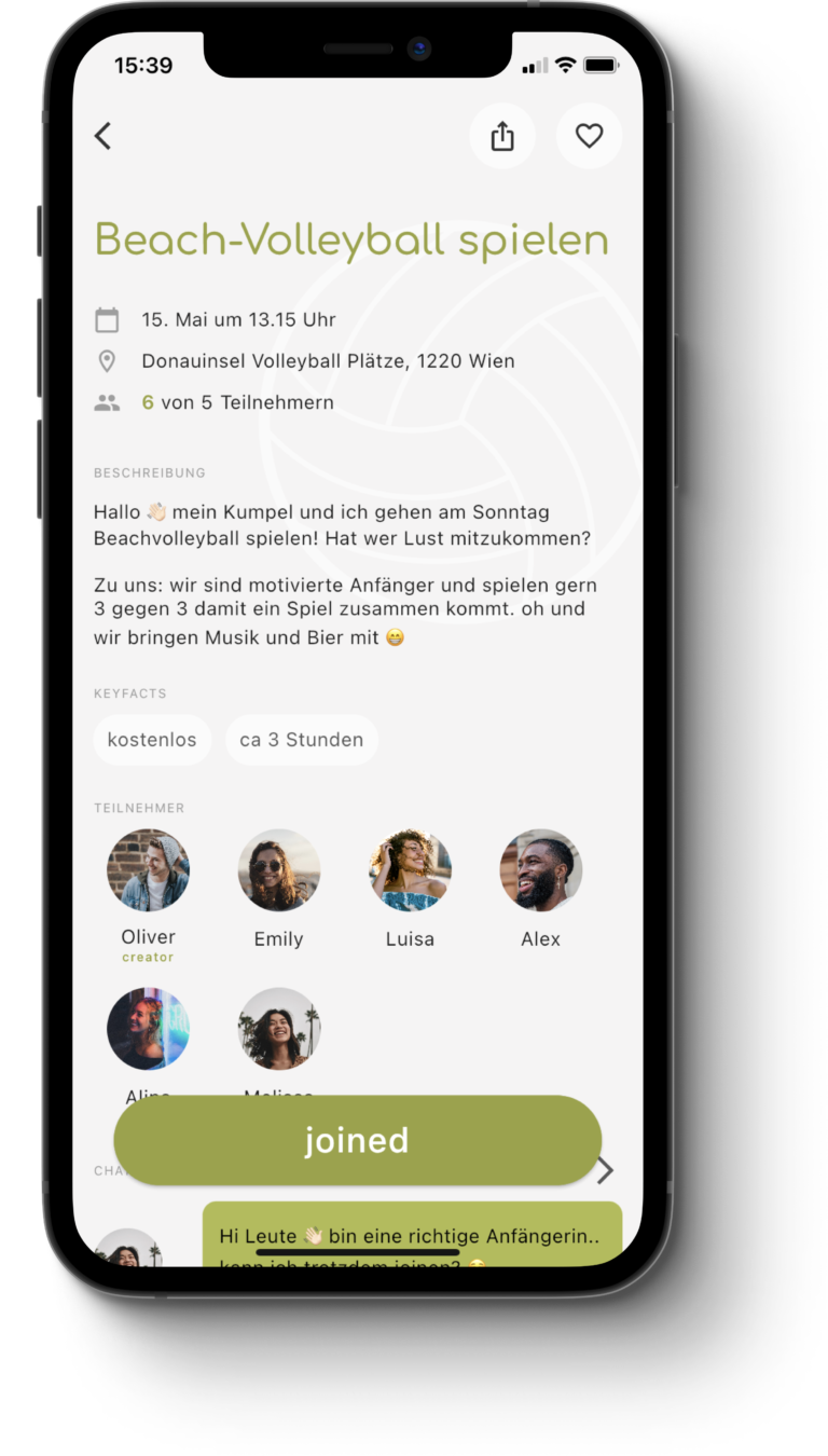So funktionierts – join in app